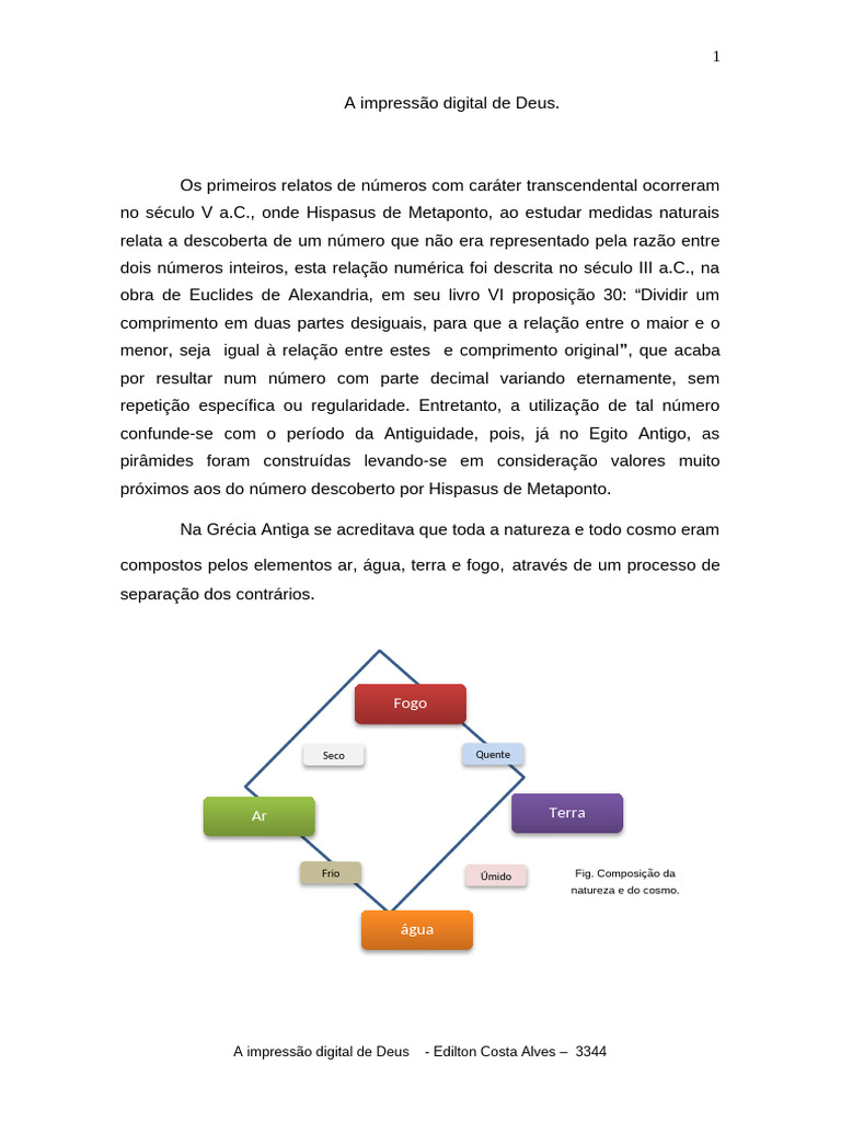 A Impressão Digital de Deus - Leitura | PDF | Pitágoras
