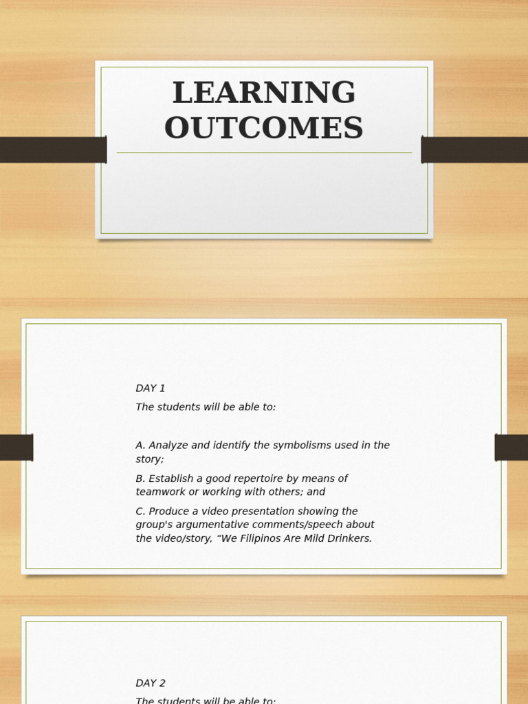 Learning Outcomes | PDF