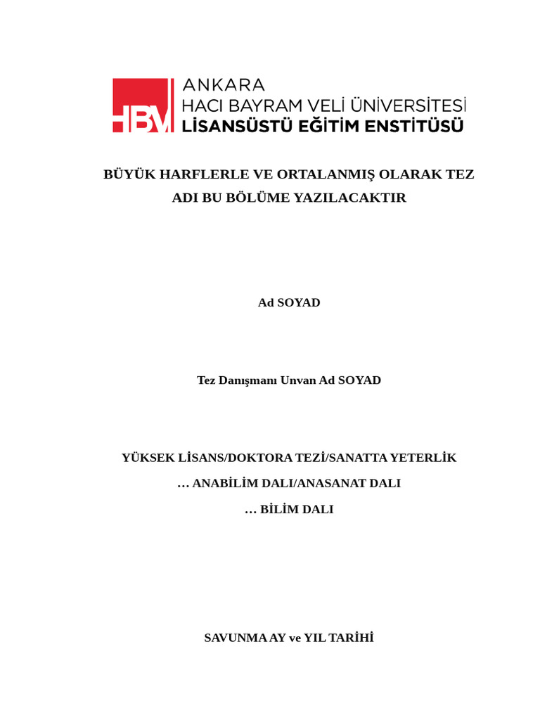 tez yazim sablonu | PDF