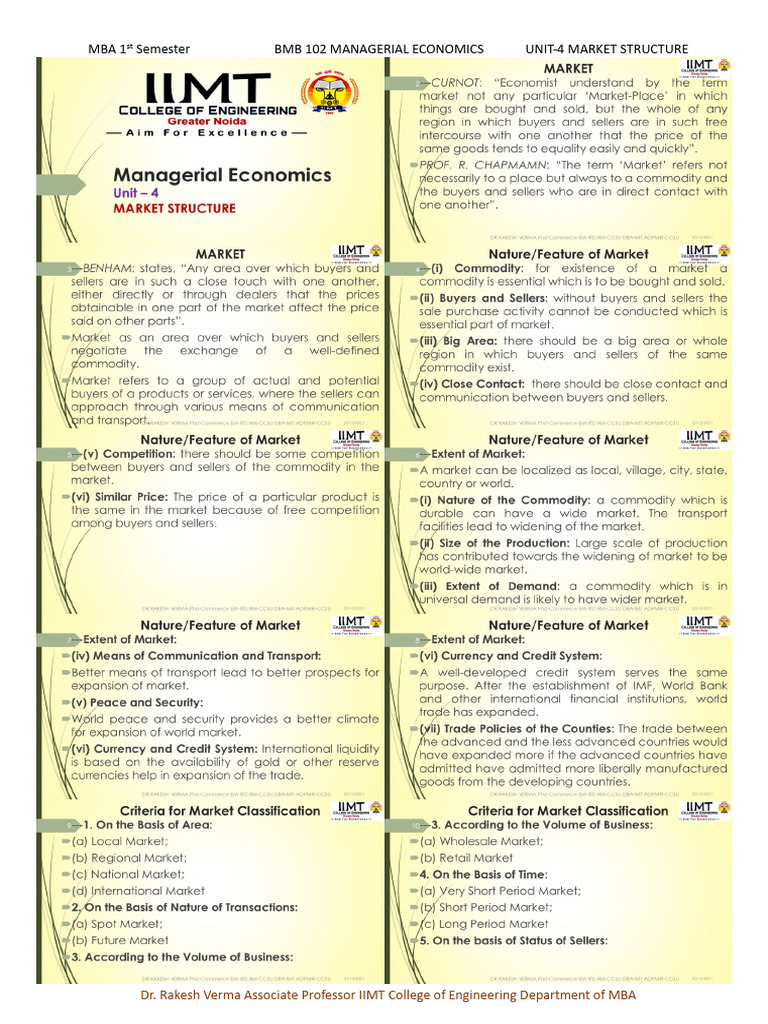 UNIT 4 Market Structure | PDF