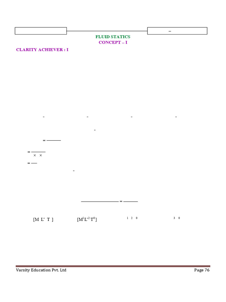 C2 Fluid Statics | PDF | Pressure | Density
