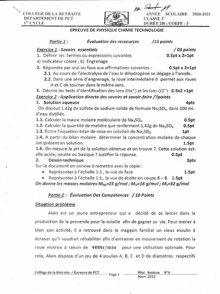 Coll La Retraite Mini Sess4 3e PCT 2021 | PDF