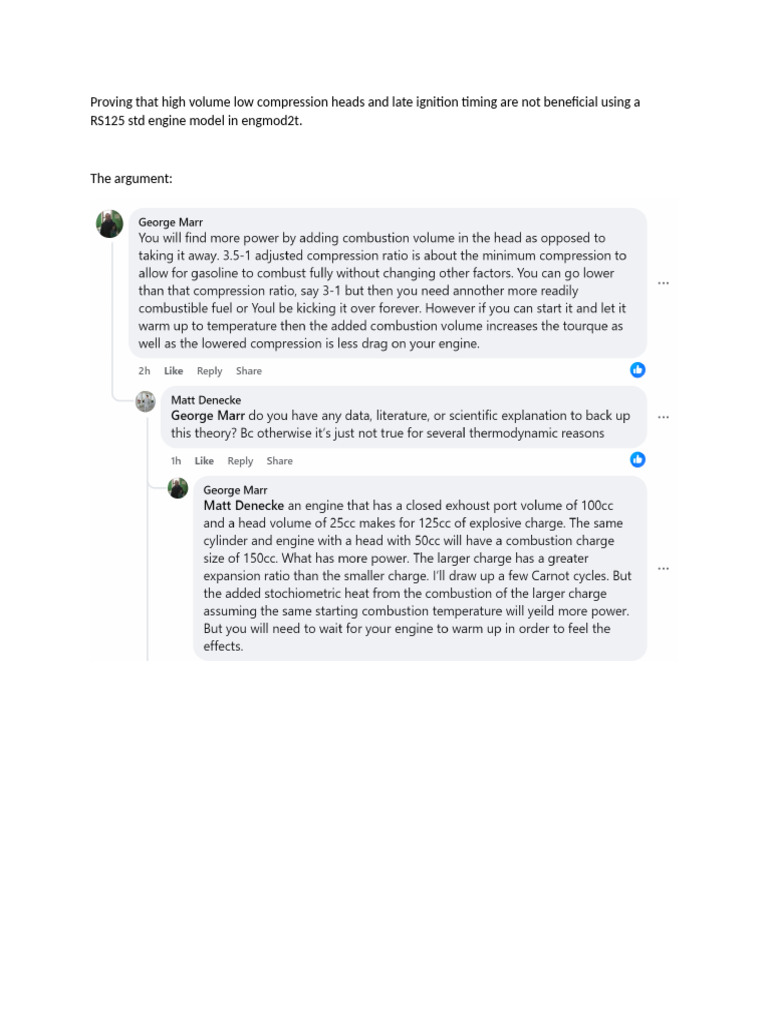 Proving That High Volume Low Compression Heads and Late Ignition Timing ...