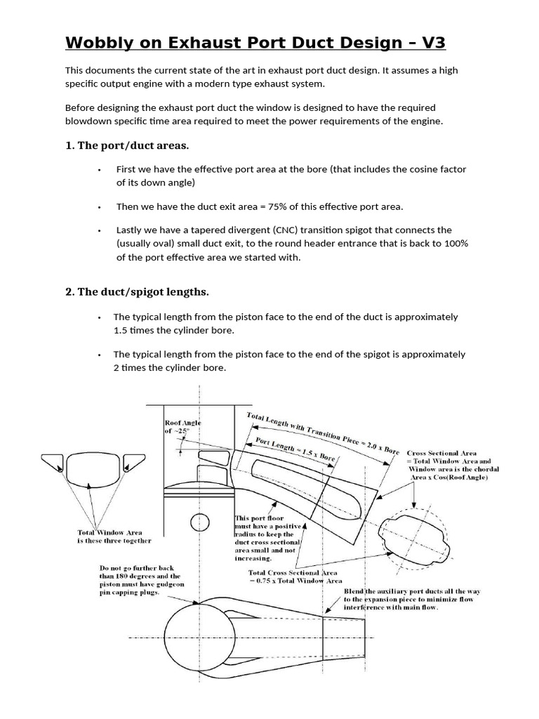 Wobbly on Exhaust Port Duct Design - V3 | PDF | Piston | Duct (Flow)