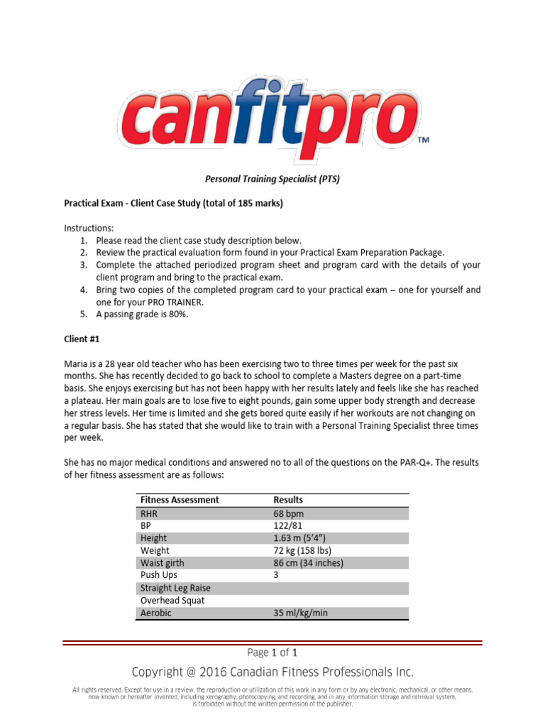 PTS Practical Exam: Client Case Study | PDF