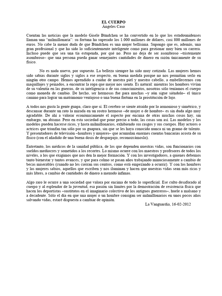 El Cuerpo | PDF