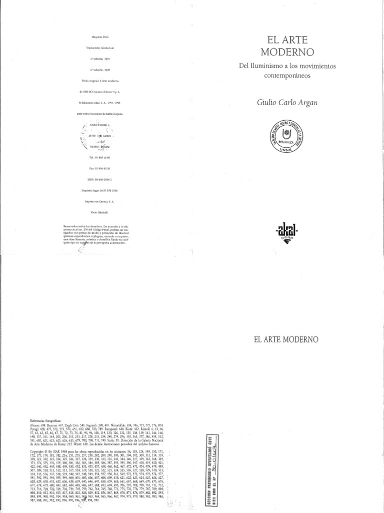 ARGAN - El arte moderno - Cap7 | PDF