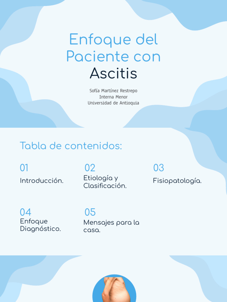 Enfoque Paciente Con Ascitis | PDF | Abdomen | Enfermedades digestivas