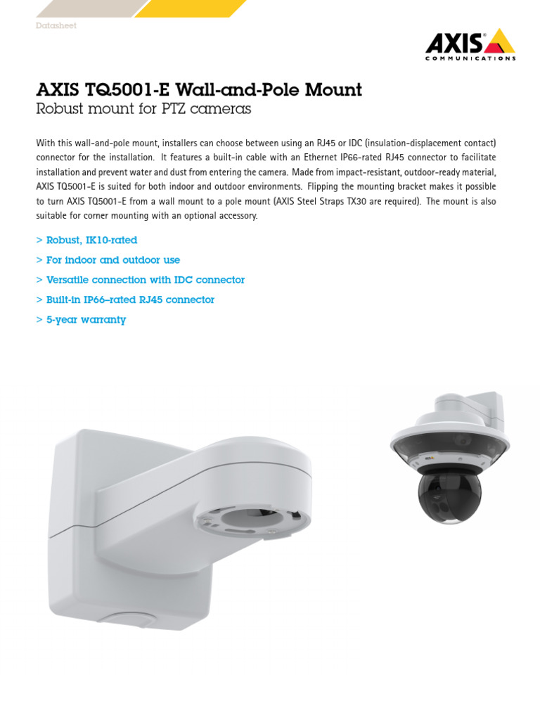 datasheet-axis-tq5001- BASE PARA PARED Y POSTE (1) | PDF