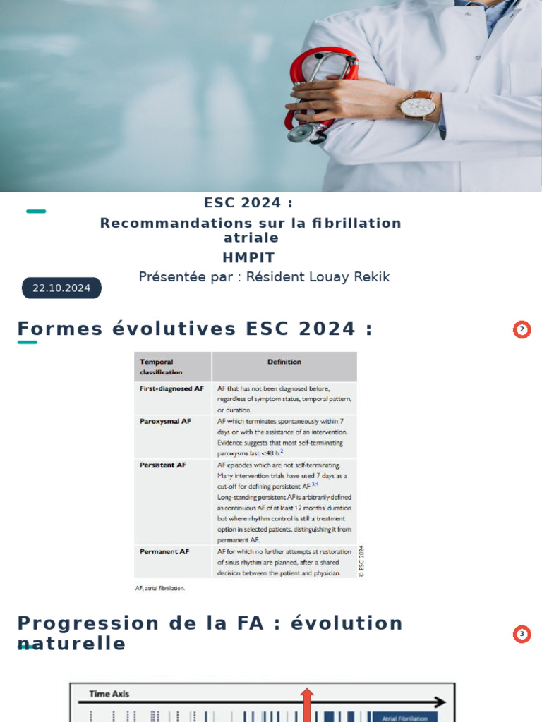 Recommandations ESC 2024 sur la FA | PDF | Accident vasculaire cérébral | Médecine clinique