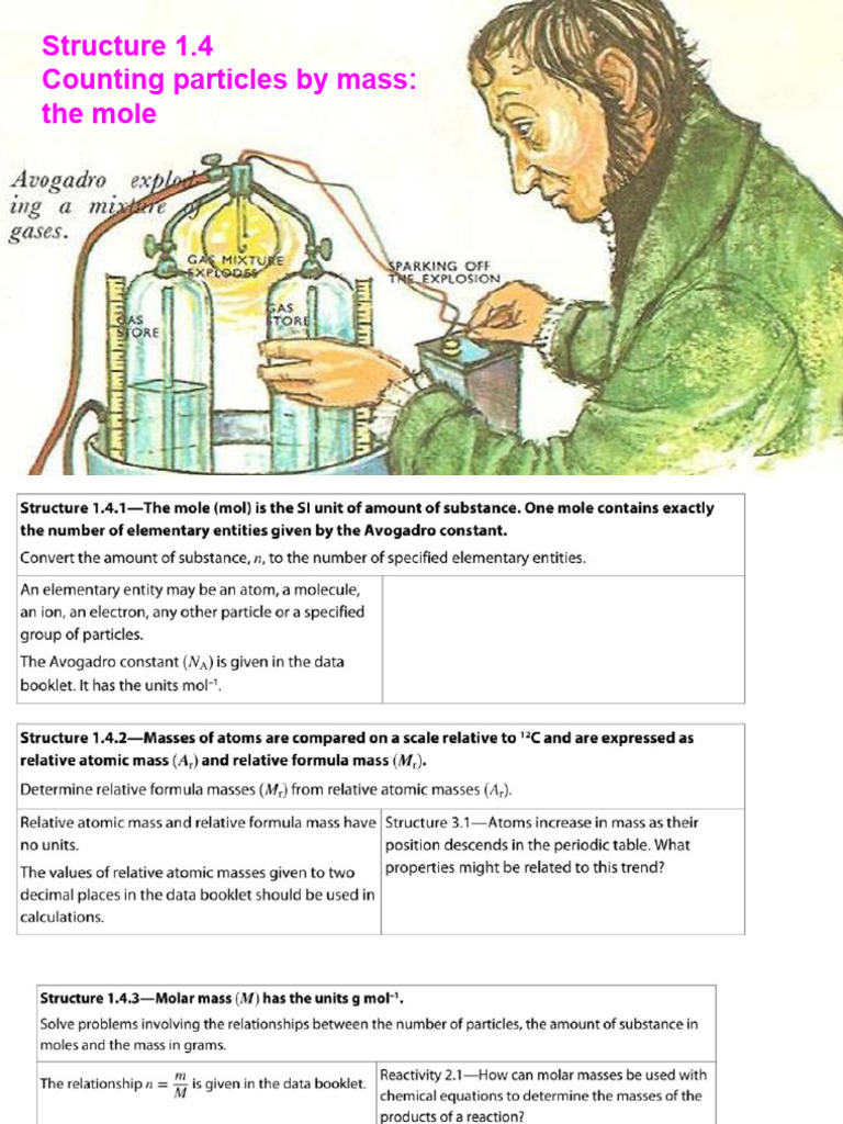 Copy of Structure 1 | PDF | Mole (Unit) | Molecules