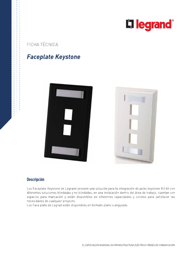 042 - 3 Faceplates Keystone C | PDF