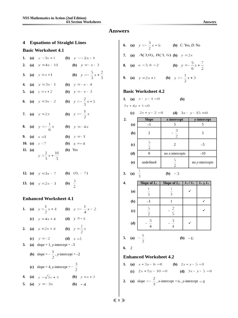 4A04_WS_Ans_01e | PDF | Mathematics | Mathematical Objects