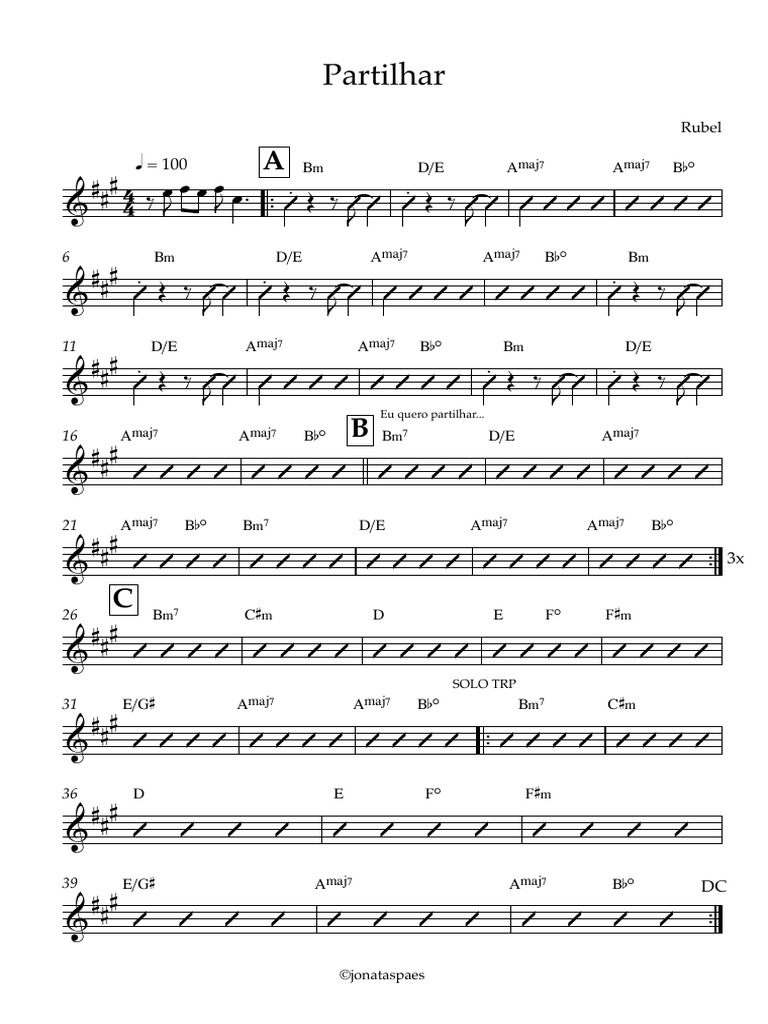 Partilhar - Partitura Completa (A) | PDF