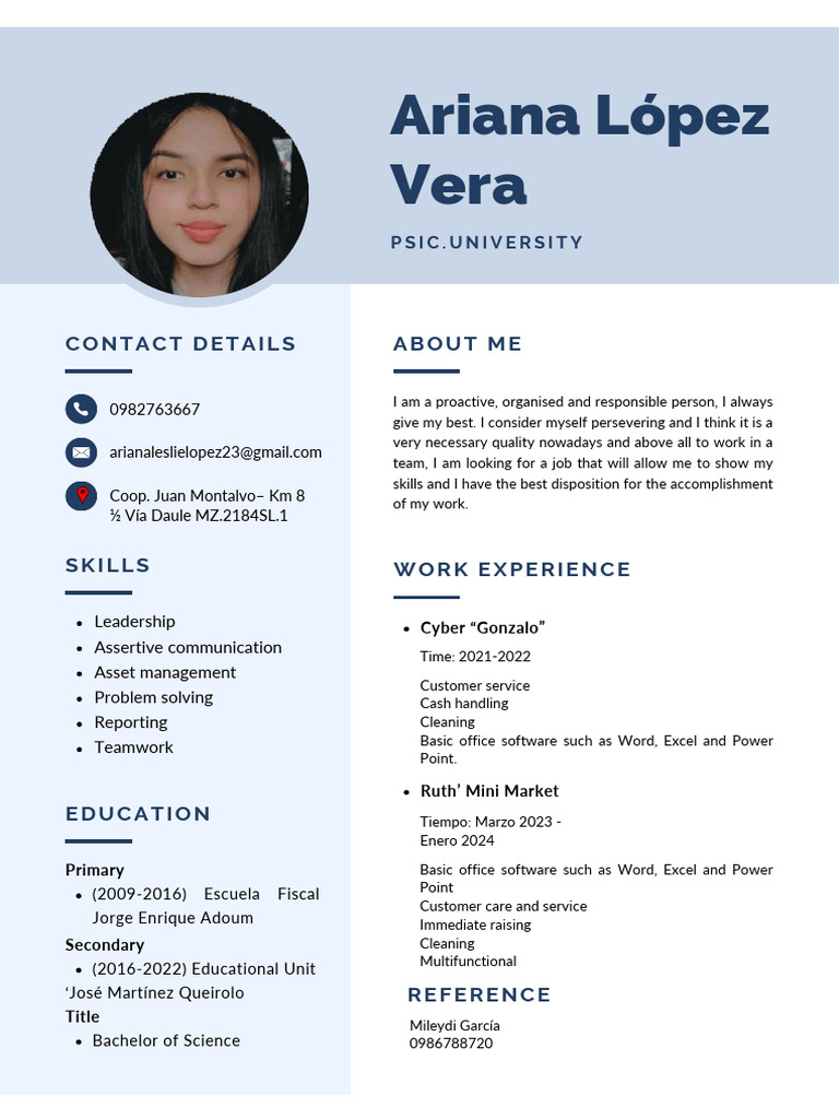 CV Ariana López Vera | PDF