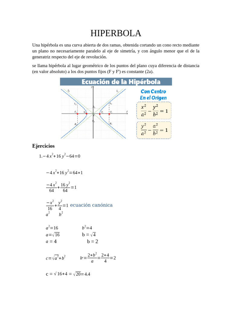 HIPERBOLA | PDF