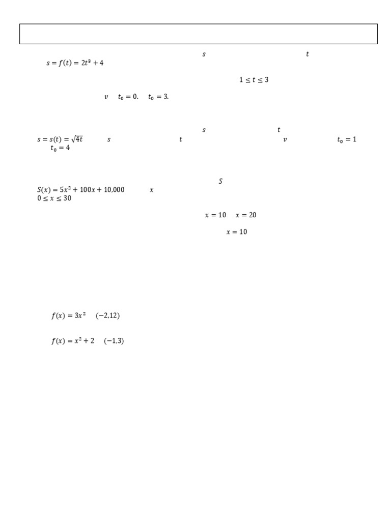 MA85 - Unit 5.2a (Day 2) HW Defining Average & Instantaneous Rate of Change | PDF