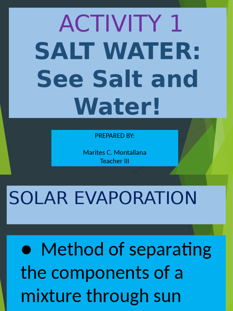 Module 2-Activity 1-See Salt Water | PDF
