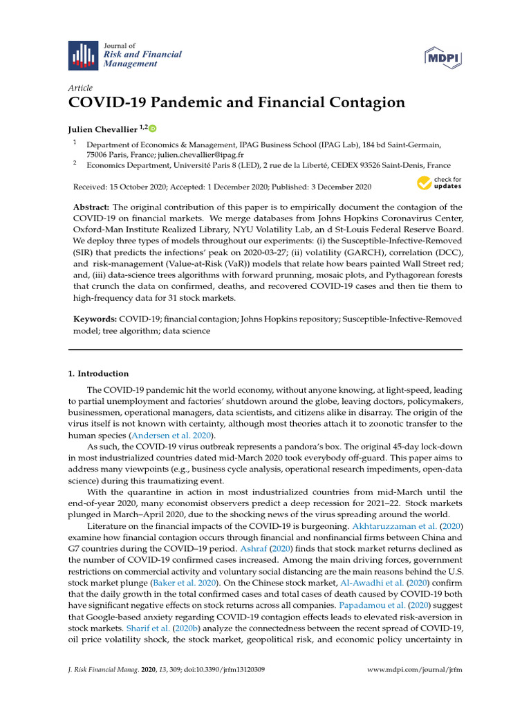 COVID-19 Pandemic and Financial Contagion | PDF | Vix