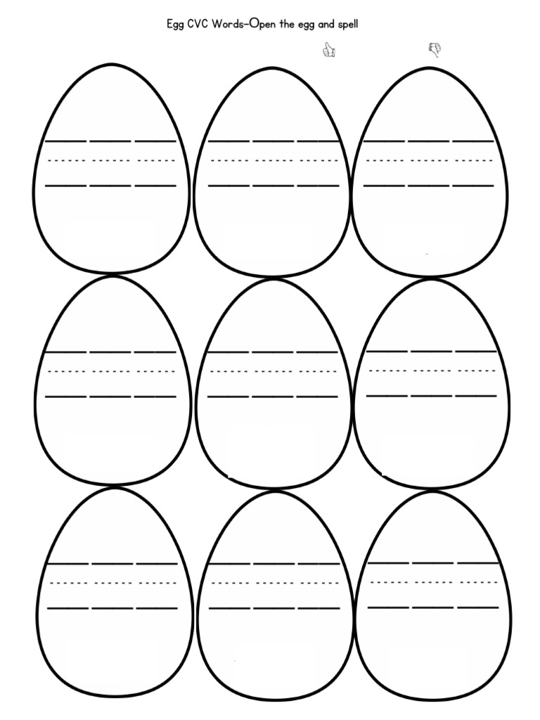 Egg CVC Words Spelling Activity | PDF