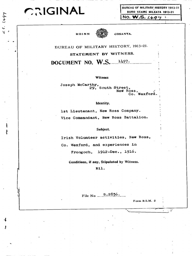 1913-1926 - Bureau Military History | PDF | Ireland