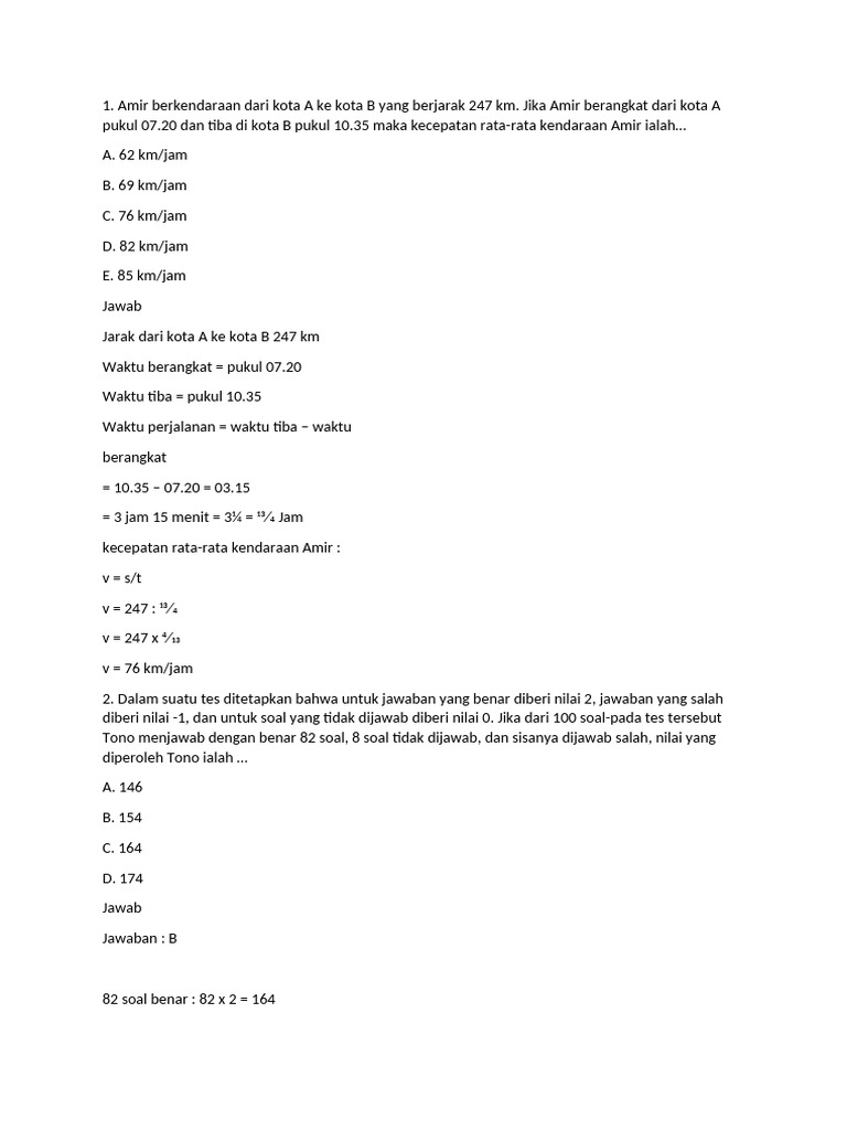 Latihan Soal TIU | PDF