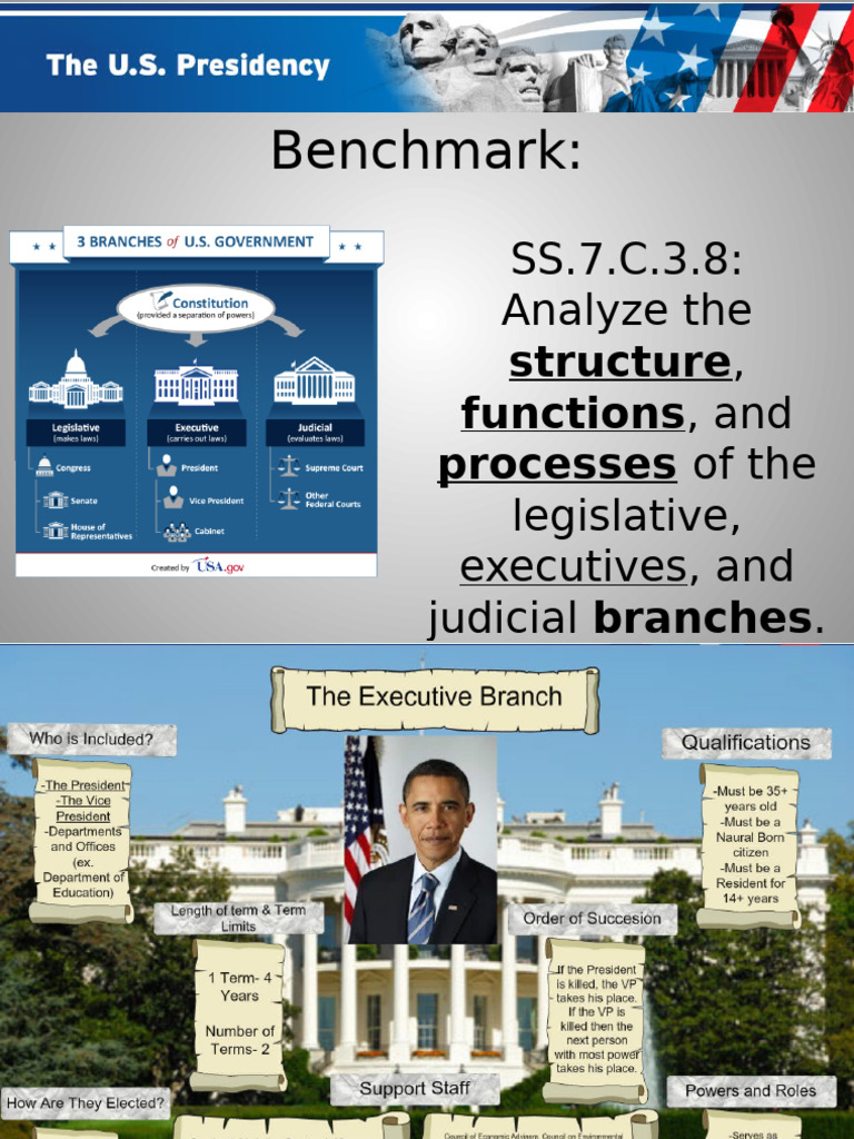 The Executive Branch | PDF | Presidents Of The United States | American ...