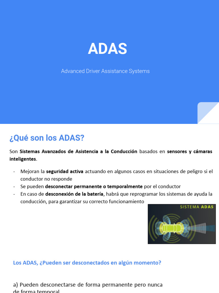 Adas | PDF | Tráfico | Tecnologías automotrices