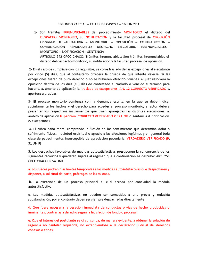 Taller de casos 1 | PDF | Demanda judicial | Sentencia (ley)