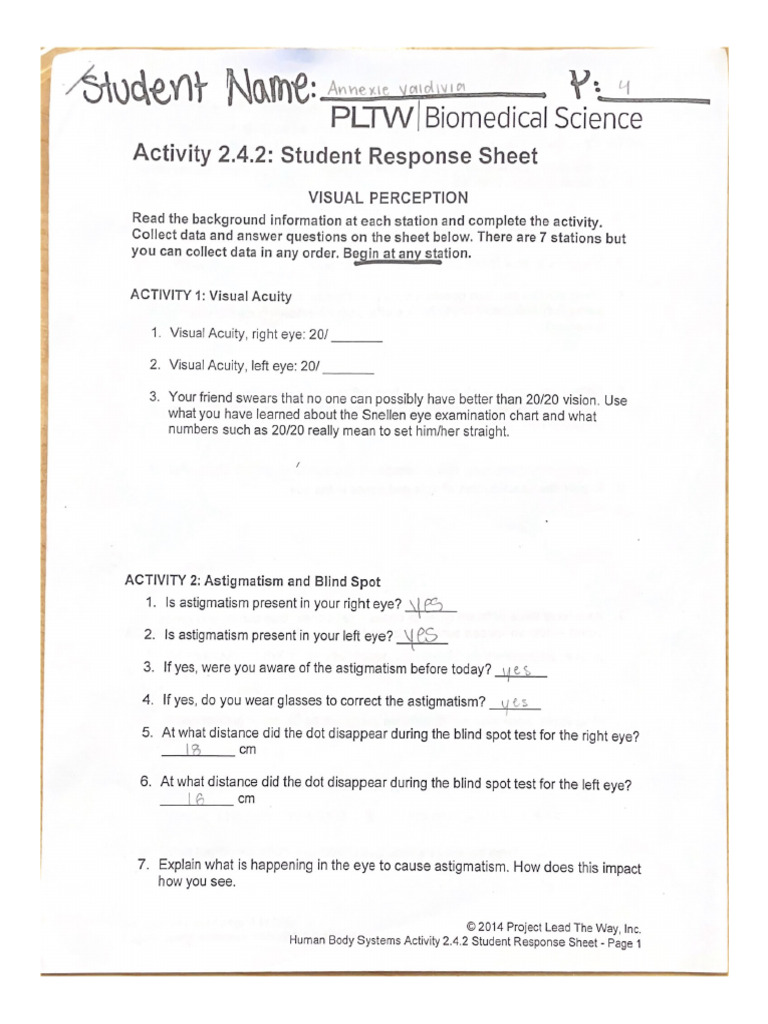 PLTW Biomedical Science | PDF