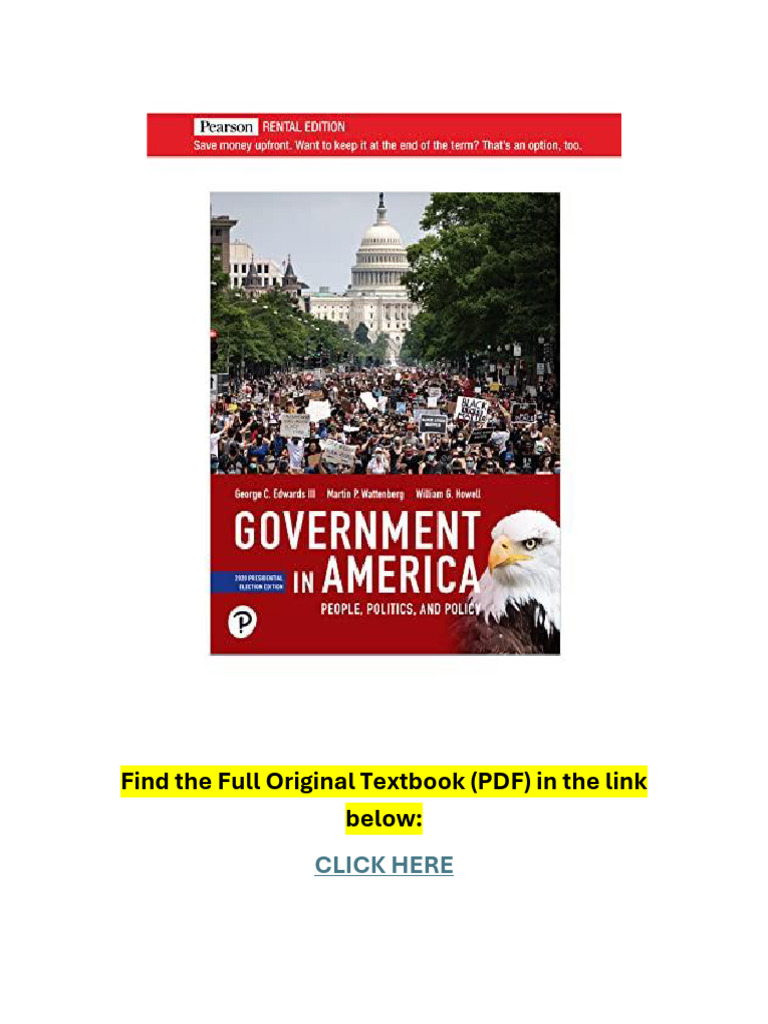 Government in America People, Politics, and Policy 18th Edition ...