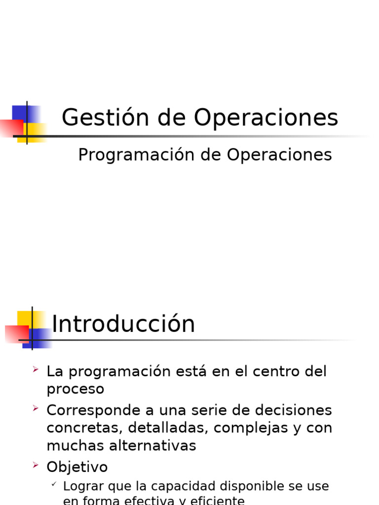 Programacion de Operaciones | PDF | Simulación | Programación de computadoras
