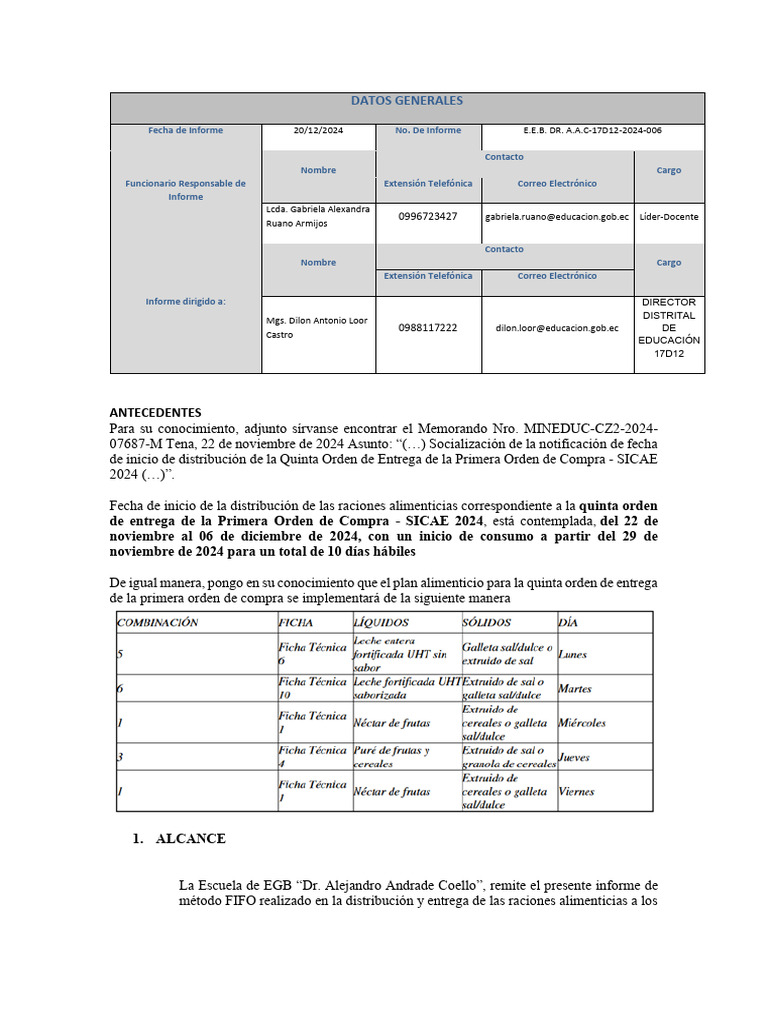 Informe 5-01oc-05oe-Metodo - Fifo | PDF