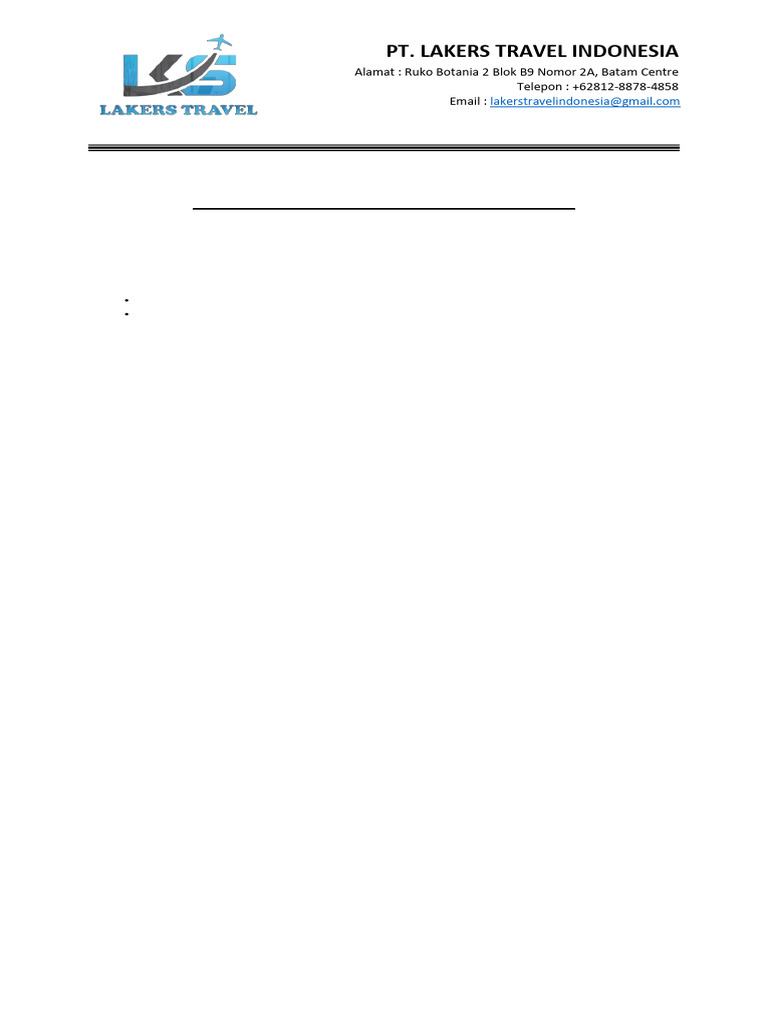 Surat Persyaratan Visa Lks | PDF