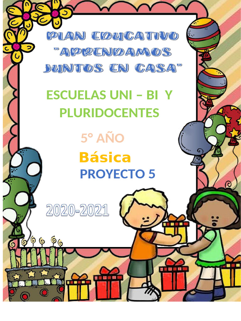 5 - Quinto Año-Escuelas Uni - Bi y Pluridocentes. Proyecto 5 | PDF ...