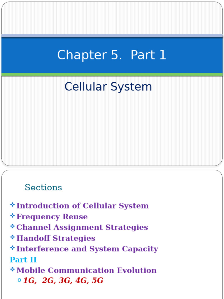 Chapter 5 Cellular Concepts | PDF | Cellular Network | Roaming