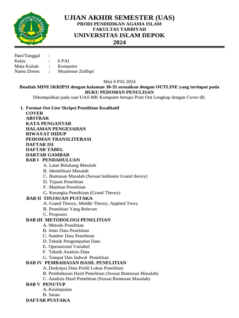 2024 Uas Komputer | PDF