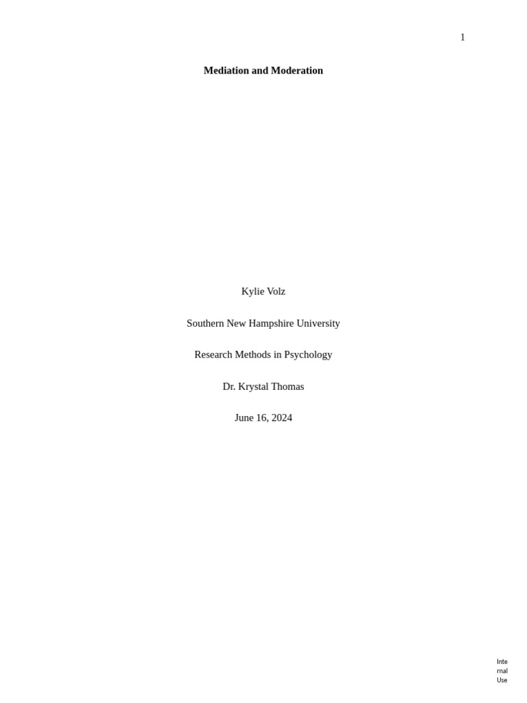 Mediation vs. Moderation in Research | PDF | Job Satisfaction | Crimes