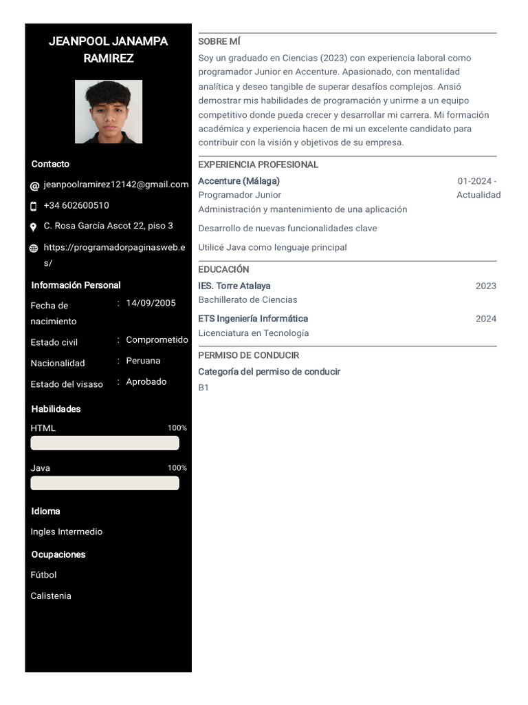 CV Jeanpool Ramirez | PDF
