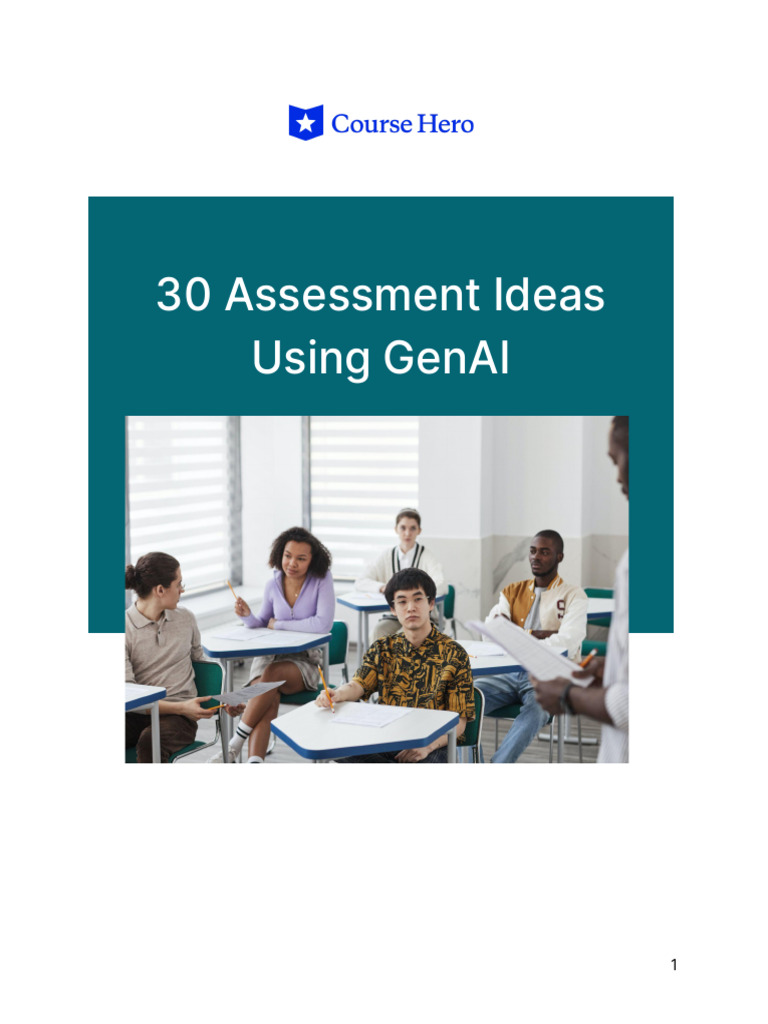 30 Assessment Ideas Using GenAI - Course Hero | PDF | Artificial ...
