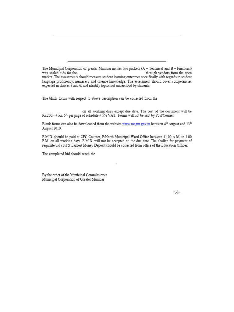 Expression of Interest | PDF | Request For Proposal