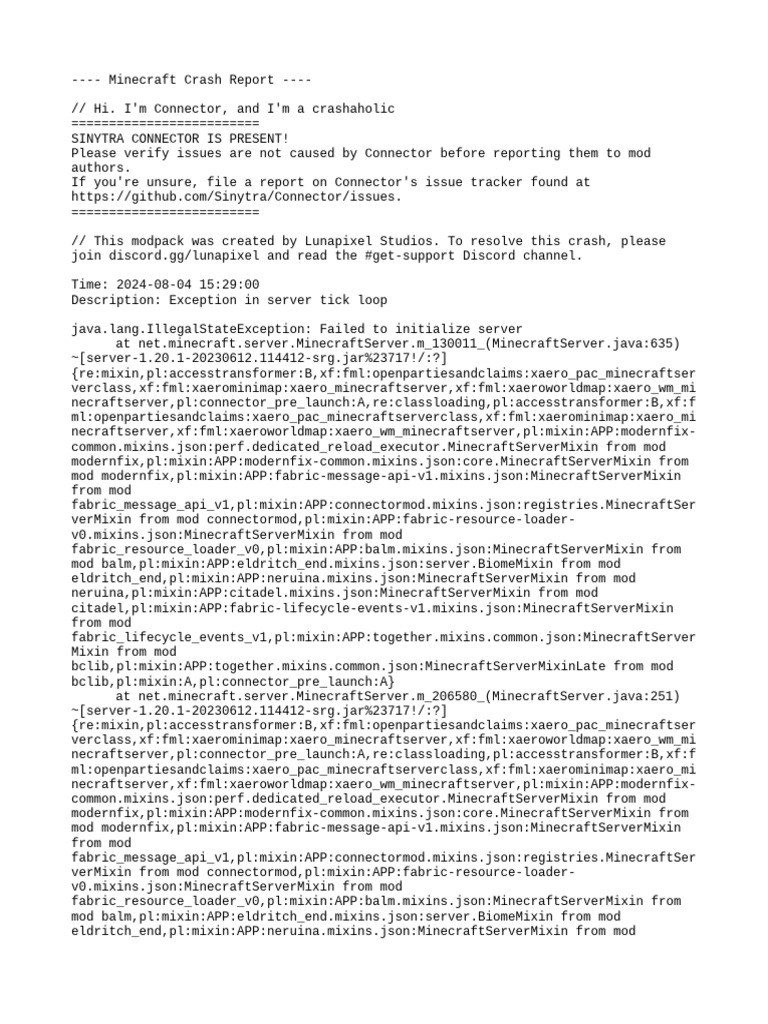 Crash 2024 08 04 - 15.29.00 Server | PDF | Computer Hardware | Computer ...