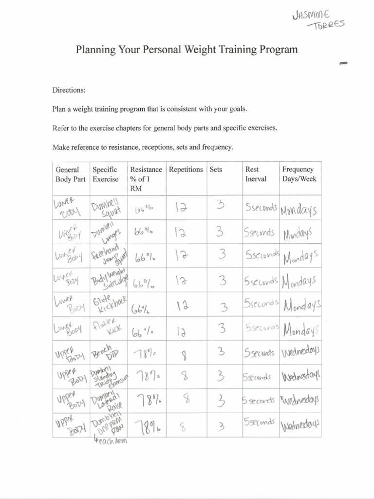 Work Out Program | PDF