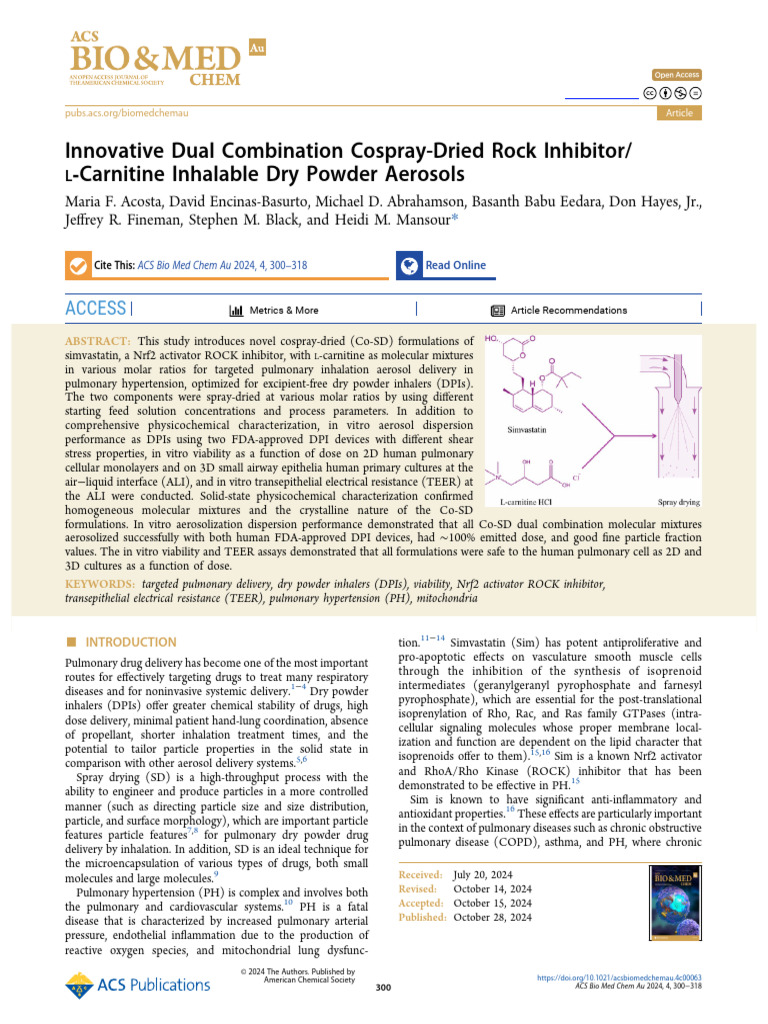 ACS Bio & Med Chem Au | PDF | Differential Scanning Calorimetry