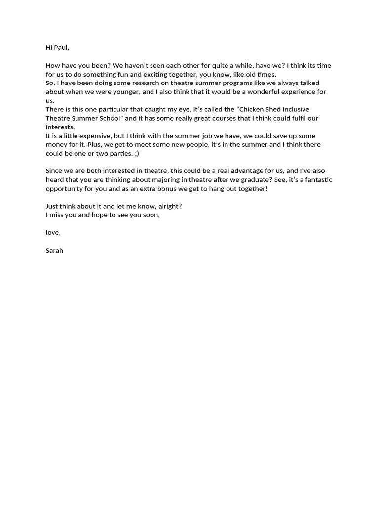 Transactional Letter | PDF