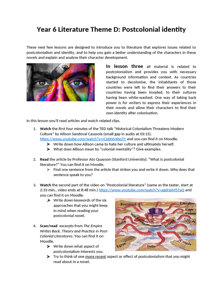 Postcolonial Identity Lesson 3 - Students Guide | PDF | Postcolonialism