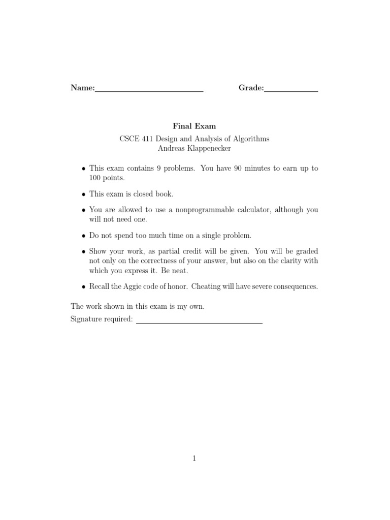 final_exam | PDF | Mathematical Relations | Vertex (Graph Theory)