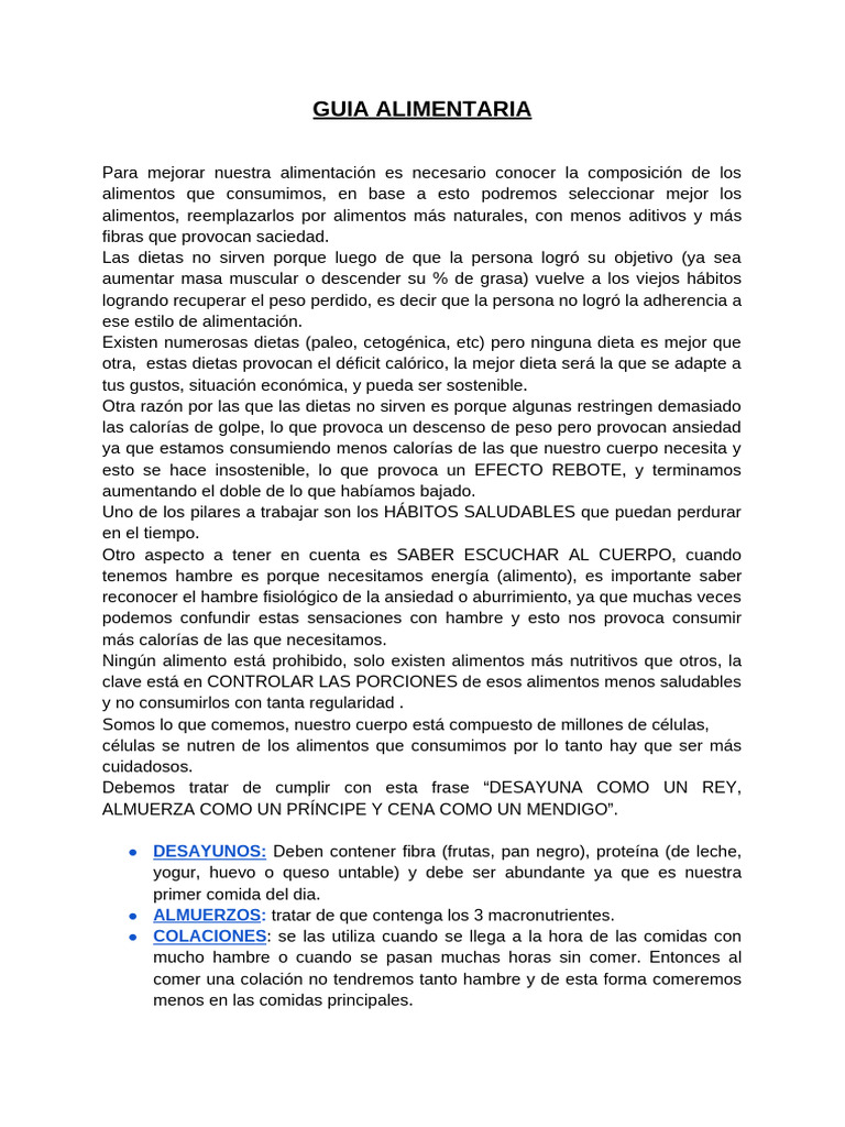 GUIA Yanina DE MENUS SALUDABLES - Descenso de Peso y Aumento de Masa ...