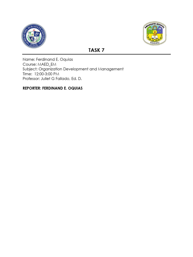 Mem 205 Task 7a | PDF