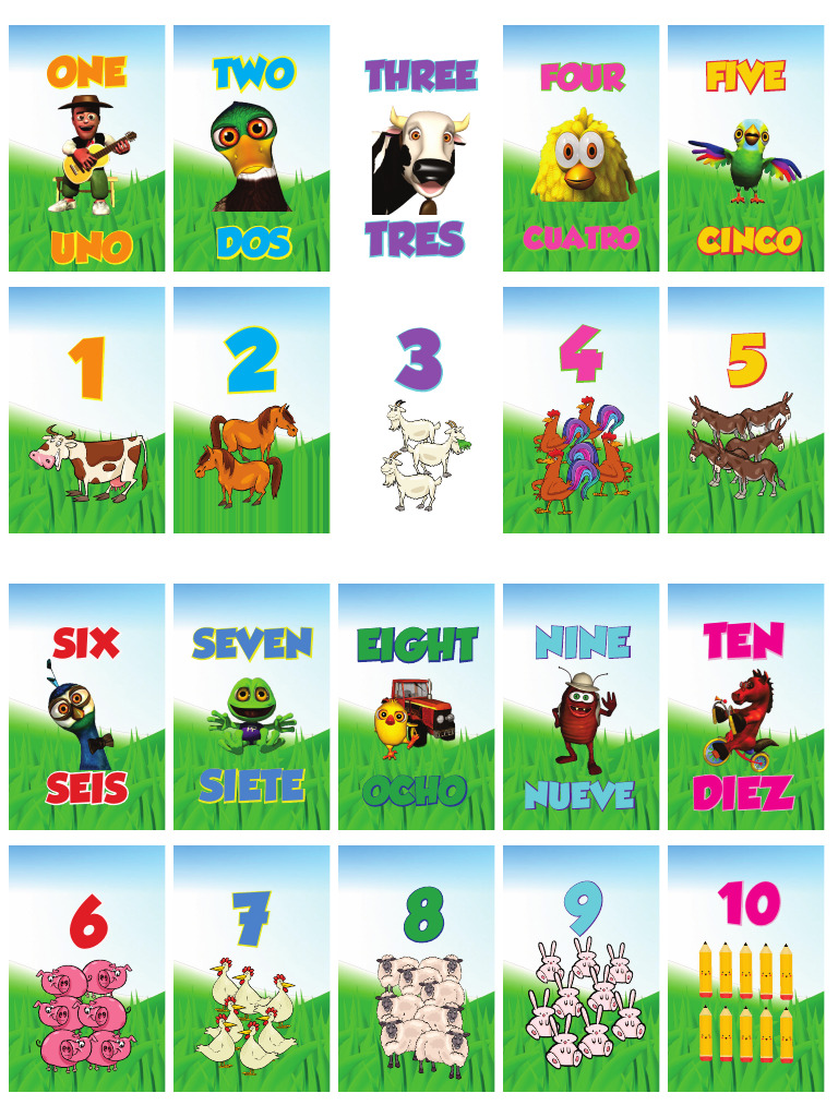 Bilingual Numbers 1-20 Guide | PDF